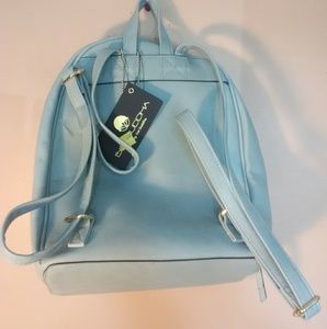 Big Buddha | Bags | Big Buddha Light Blue Faux Leather Backpack | Poshmark